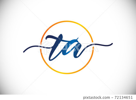 Initial Monogram Letter T A Logo Design Vector...-插圖素材 [72134651] - PIXTA圖庫