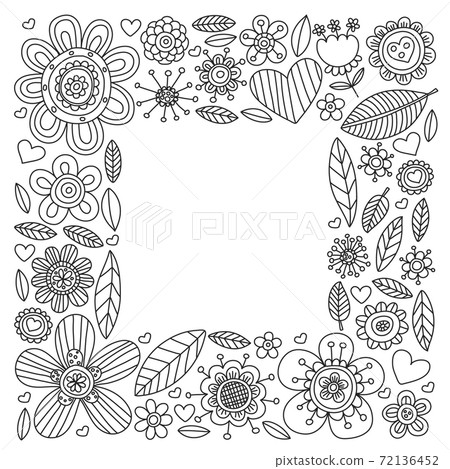 Flowers March 8. Doodle floral pattern. Vector... - Stock Illustration ...