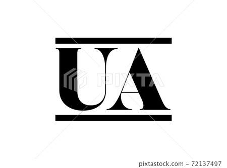 Initial Monogram Letter UA Logo Design Vector... - Stock Illustration ...