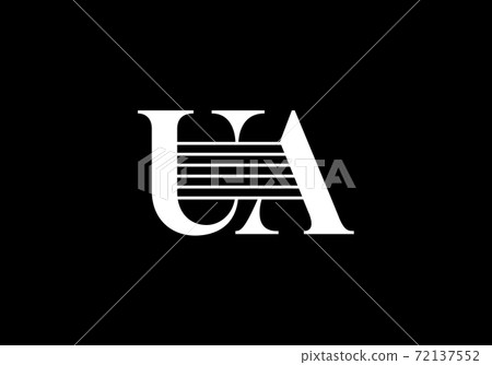 Initial Monogram Letter UA Logo Design Vector... - Stock Illustration ...