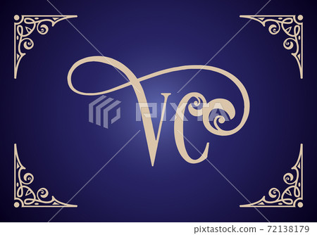 Initial Monogram Letter VC Logo Design Vector... - Stock Illustration ...
