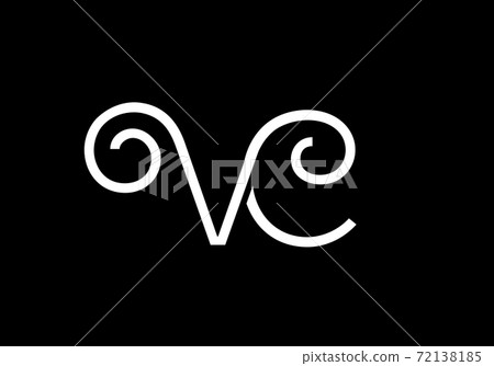 Initial Monogram Letter VC Logo Design Vector... - Stock Illustration ...