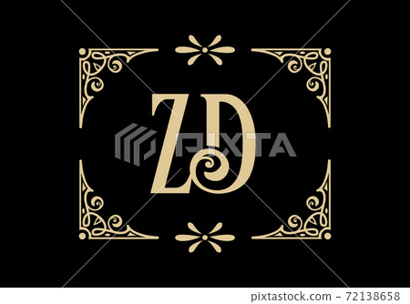 Initial Monogram Letter Z D Logo Design Vector... - Stock Illustration ...