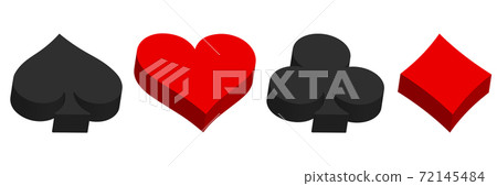 3D poker card suits - Stock Illustration [72145484] - PIXTA