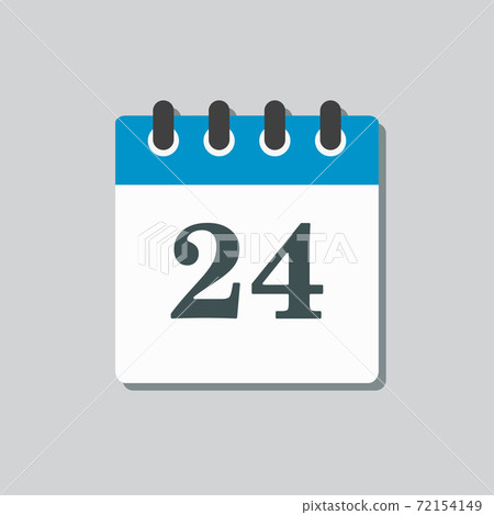 Icon calendar page day, template calendar date 24 - Stock Illustration ...