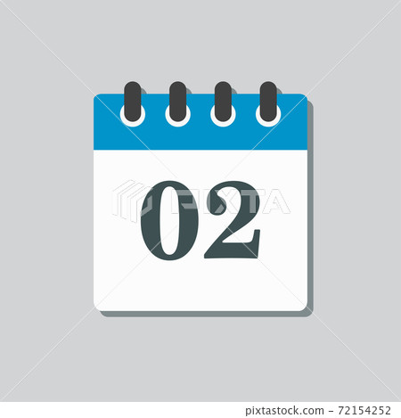 Icon calendar page day, template calendar date - 2 - Stock Illustration ...