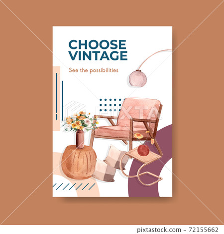Poster template with terracotta decor concept... - Stock Illustration ...
