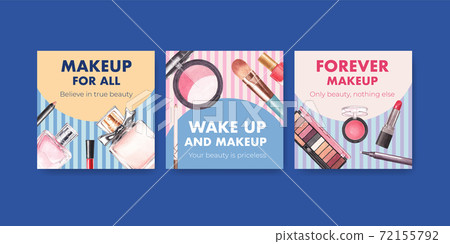 Ads template with makeup concept design for... - Stock Illustration ...