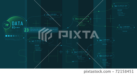 Composition of computer HUD interface with... - Stock Illustration ...