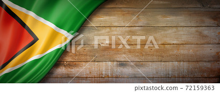 Guyanese flag on vintage wood wall banner - Stock Illustration [72159363] - PIXTA