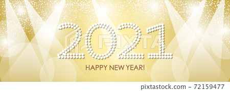 2021 Gold background with glittering lights and... - Stock Illustration ...