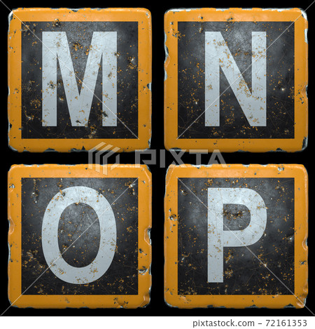 Public road sign orange and black color with a... - Stock Illustration ...