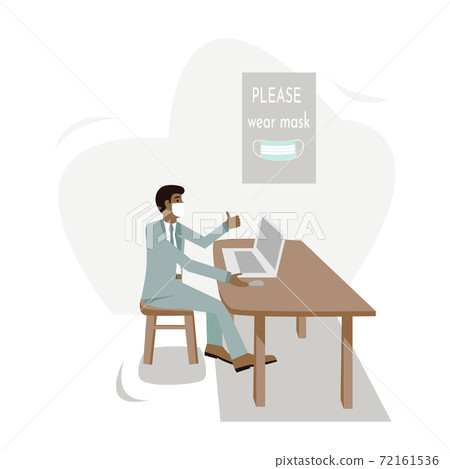 Vector illustration of a worker or businessman... - Stock Illustration ...