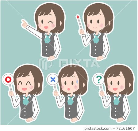 Female clerk pointer set - Stock Illustration [72161607] - PIXTA