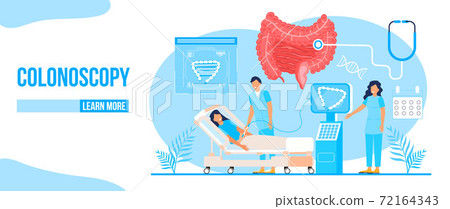 Colonoscopy concept vector for medical web.... - Stock Illustration ...