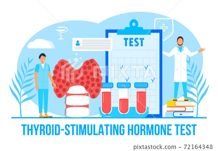 Thyroid-stimulating hormone test concept vector... - Stock Illustration ...