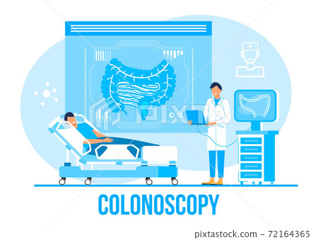 Colonoscopy concept vector for medical web.... - Stock Illustration ...