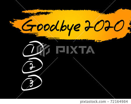 Goodbye 2020 blank list, concept background-插圖素材 [72164984] - PIXTA圖庫