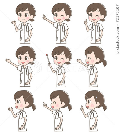 Nurse facial expression set - Stock Illustration [72173107] - PIXTA