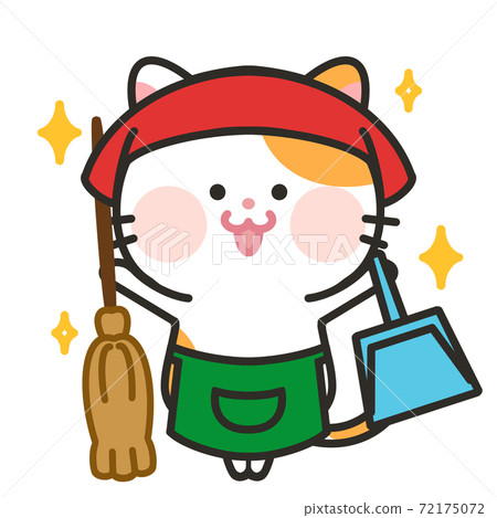 Cleaning cat, tabby cat, clean lover, hygienic - Stock Illustration ...
