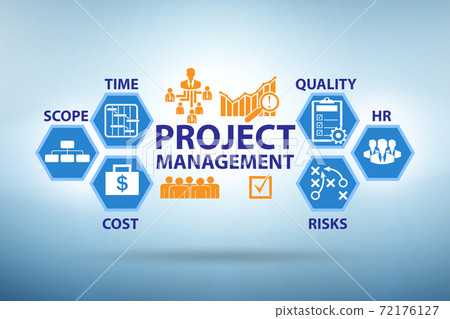 Project Management concept with key components - Stock Illustration ...