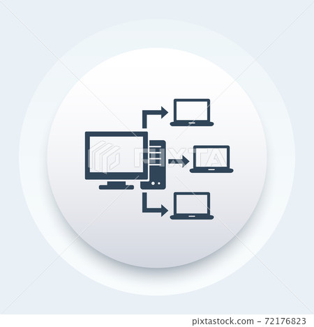 computer network, database server icon - Stock Illustration [72176823 ...