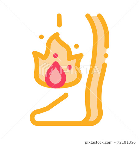 burning pain legs color icon vector illustration - Stock Illustration ...