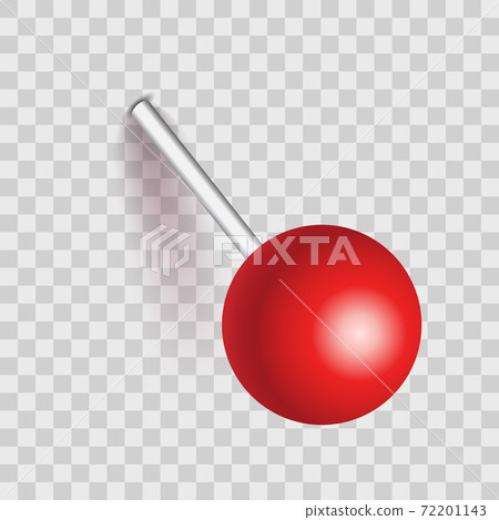 Plastic pushpin; pin with shadow isolated on... - Stock Illustration ...