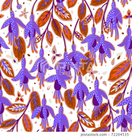 Floral seamless pattern. Summer flowers. - Stock Illustration [72204535 ...