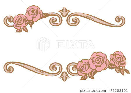 An antique decorative frame using rose flowers.... - Stock Illustration ...
