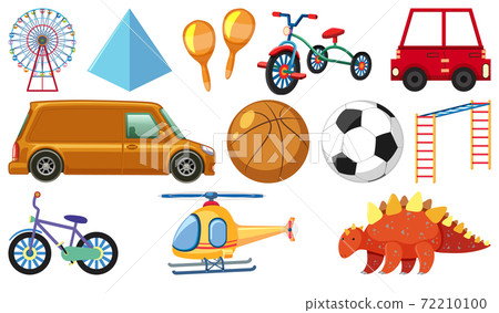 Set of various objects cartoon - Stock Illustration [72210100] - PIXTA