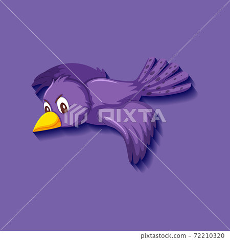 Cute purple bird cartoon character - Stock Illustration [72210320] - PIXTA