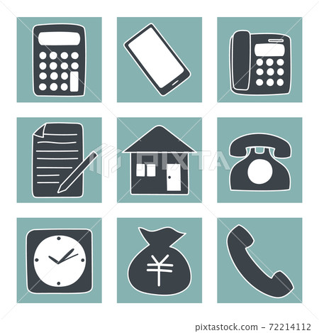 With silhouette background, daily necessities... - Stock Illustration ...