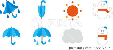 Simple weather mark summary set - Stock Illustration [72217696] - PIXTA
