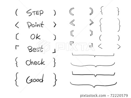Fashionable and simple handwritten material set... - Stock Illustration ...