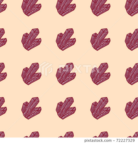 Maroon crystals seamless hand drawn pattern.... - Stock Illustration ...