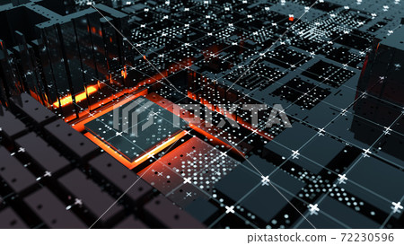 Abstract Central Computer Processors Concept.... - Stock Illustration ...