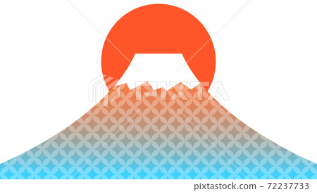 Mt. Fuji Japanese pattern Cloisonne pattern - Stock Illustration ...