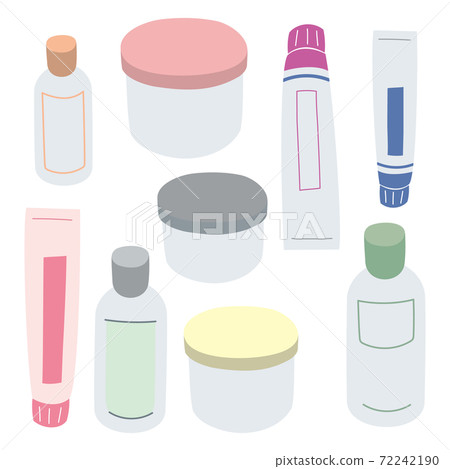 Skin ointment icon set, no main line, vector - Stock Illustration ...