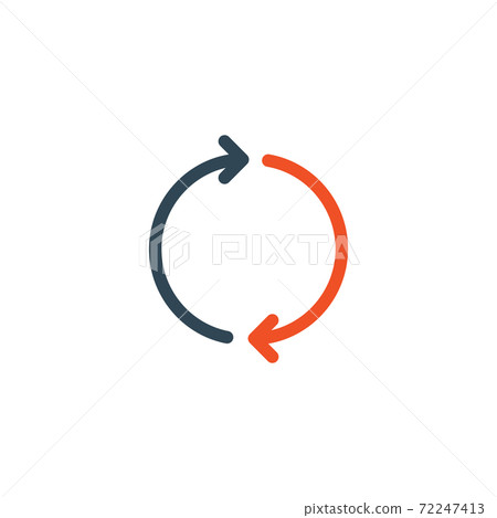 Vector sync and refresh icon, double circle... - Stock Illustration ...