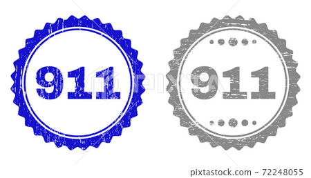 Textured 911 Scratched Stamps - Stock Illustration [72248055] - PIXTA