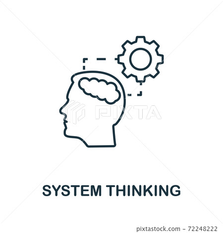 System Thinking icon. Line style element from... - Stock Illustration ...
