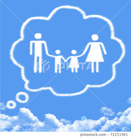 think family cloud shape - Stock Illustration [72251461] - PIXTA
