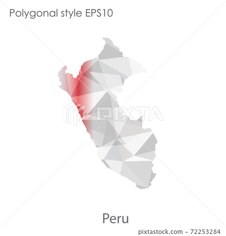 Vector isolated illustration icon of Peru map.... - Stock Illustration ...