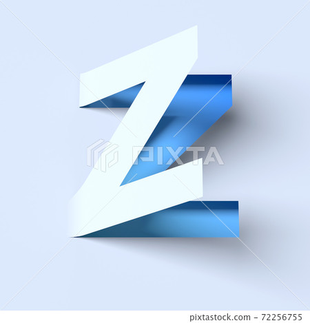 Cut out paper font letter Z - Stock Illustration [72256755] - PIXTA