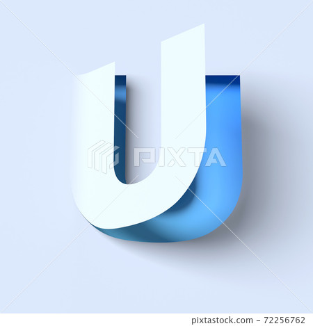 Cut out paper font letter U - Stock Illustration [72256762] - PIXTA