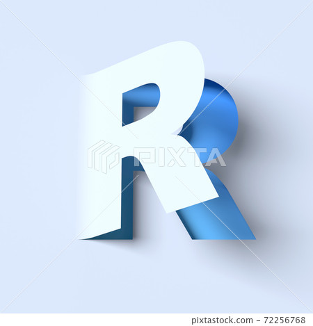 Cut out paper font letter R - Stock Illustration [72256768] - PIXTA