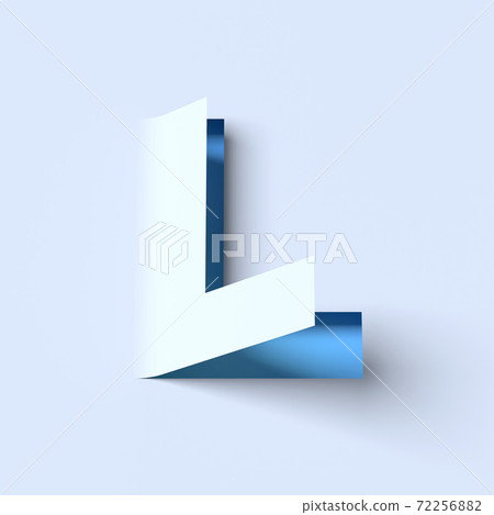 Cut out paper font letter L - Stock Illustration [72256882] - PIXTA