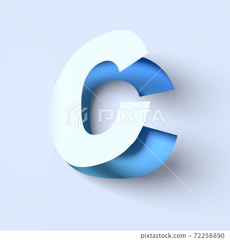 Cut out paper font letter C - Stock Illustration [72256890] - PIXTA
