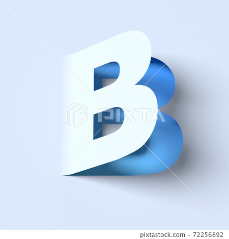Cut out paper font letter B - Stock Illustration [72256892] - PIXTA